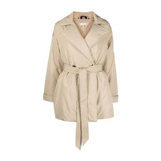 Tommy Hilfiger Gef&uuml;tterter Peacoat Trenchcoat - - Coats - Damen - Beige - L