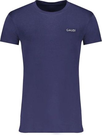 Gaud&igrave; Blau Baumwolle Druck Logo T-Shirt - - Tops - Herren - Blau - L