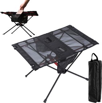 Generic Camping Tisch | Tragbar Und Faltbar Mit 2 Getr&auml;nkehaltern | Faltbarer Tisch,Fuer Indoor Grillen Terrasse Garten Camping Picknick Angeln Und Anglerausf