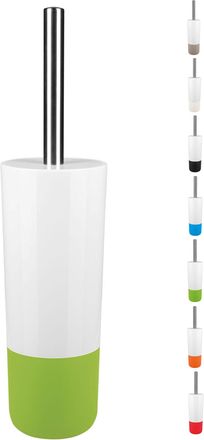 Spirella WC Bürste Klobürste Toilettenbürste hochwertig Moji mit hygienischem Behälter Weiß/Grün