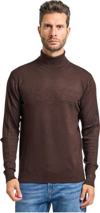 Yes-Zee YES Zee, Homme, Pulls, Brun, Taille: M Pull &agrave; col roul&eacute;
