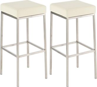 Clp Ensemble de 2 tabourets de bar Montréal dans Crema - Edelstahl