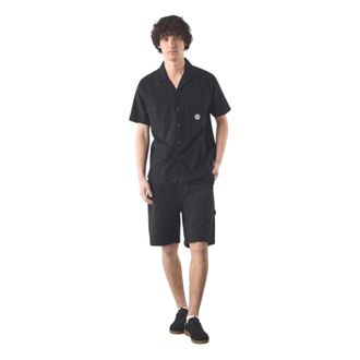 Pretty Green Hemd f&uuml;r Herren, Regul&auml;r, kurz&auml;rmlig (Schwarz)