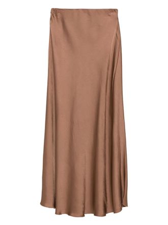 Daniele Fiesoli jupe en satin - Marron