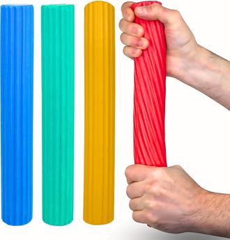 FAIRMOVE FAIR MOVE Flexstab Rot - Flexibler &Uuml;bungsstab Biegestab - Hand- und Fingertrainer - Trainingsstab f&uuml;r Physiotherapie, Verbesserung der Griffkraft und 