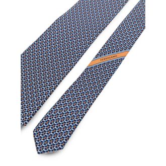 Ferragamo Silk Jacquard Necktie - Navy