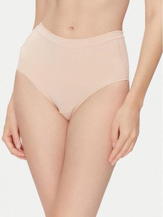 Ysabel Mora Klassischer Damenslip mit hoher Taille 19697 Beige