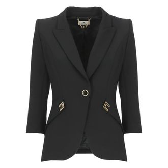 Elisabetta Franchi Einknopf-Blazerjacke - - Jackets - Damen - Schwarzk - XS