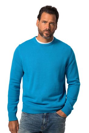 JP1880 Herren große Größen Menswear L-8XL bis 7XL, Pullover, Sweatshirt aus Strick, JP1880-Stick, Reine Baumwolle, aquamarin 6XL 708261727-6XL