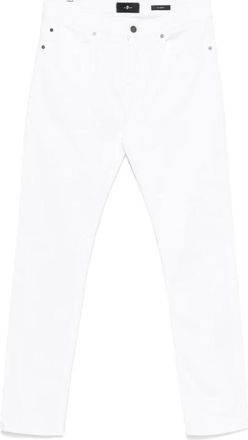 7 For All Mankind Homme, Jeans, Blanc, Taille: W36 Jean Blanc avec Poches Classiques