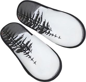 Generic Chaussons Pin Lunaire Imprimé Doux Slippers Confortable Pantoufles Pour Chambre DIntérieur Unisex M