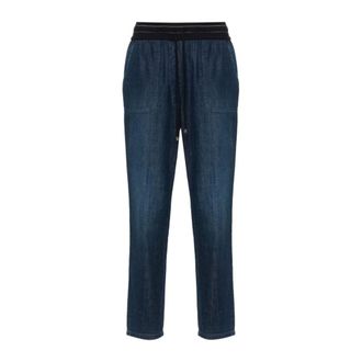 Lorena Antoniazzi Femme, Jeans, Bleu, Taille: 34 FR Jean Denim Bleu Taille &Eacute;lastique Fusel&eacute;