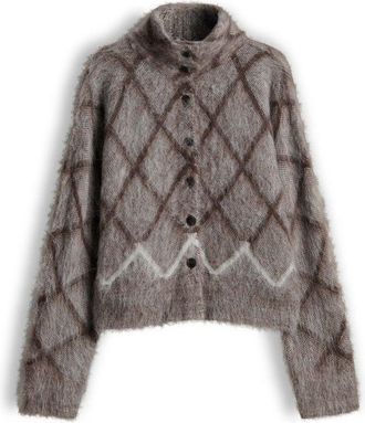 OPUS Strickjacke Dargyle aus weichem Strick Lockere Silhouette mit geradem Schnitt und &uuml;berschnittener Schulter