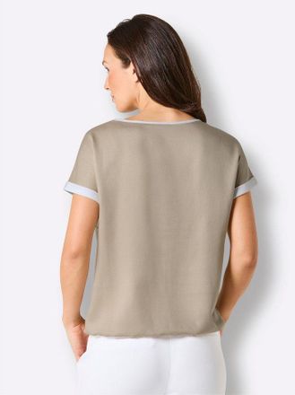 Cr&eacute;ation L Klassische Bluse Lyocell-Leinen-Bluse Kurzarm