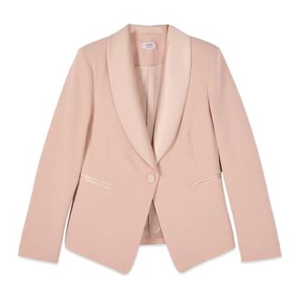 Oltre Blazer mit Satin-Revers - - Jackets - Damen - Rosa - 4XL