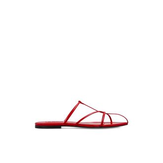 Jil Sander Femme, Chaussures, Rouge, Taille: 36 EU Mules en cuir