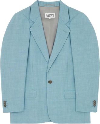 Maison Margiela Femme, Vestes, Bleu, Taille: 36 FR Blazer &agrave; Manches Longues