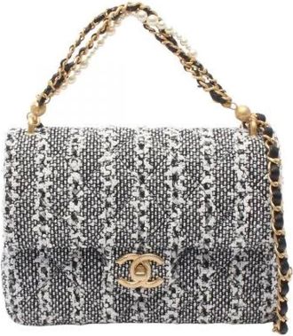 Chanel Sac bandouli&egrave;re Pre-owned en tissu matelass&eacute; et cuir - Femme - Pre-owned - Noir - Taille: ONE Size