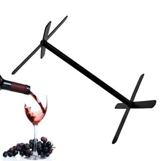 Generico Weinregal f&uuml;r eine Flasche, Sektregale, Arbeitsplatte | Weindisplay aus Metall horizontal f&uuml;r eine einzelne Flasche, dreieckiger St&auml;nder, Tischdisplay