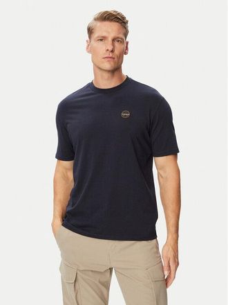 Napapijri T-Shirt S-Badge NP0A8949 Dunkelblau Regular Fit