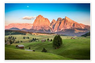 Posterlounge Seiser Alm, Südtirol Poster von Frank Fischbach 120 x 80 cm Wandbilder Wanddeko