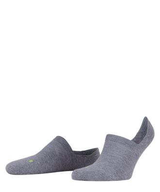 Falke Unisex Füßlinge Cool Kick Invisible U In weich atmungsaktiv schnelltrocknend unsichtbar einfarbig 1 Paar, Grau Light Grey Melange 3775, 35-36