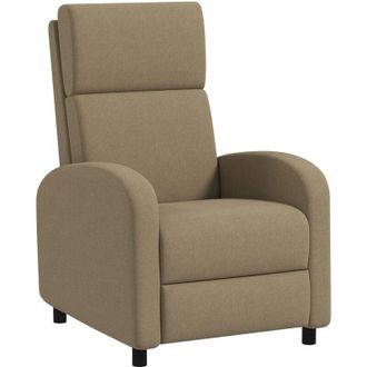 HOMCOM Homcom - Fauteuil de relaxation inclinable r&eacute;glable repose-pied tissu beige
