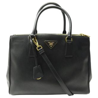 Prada Crossbody Bags - PRADA GALLERIA BN2274 HANDTASCHE AUS SCHWARZEM SAF - Gr. unisize - in Schwarz - f&uuml;r Damen