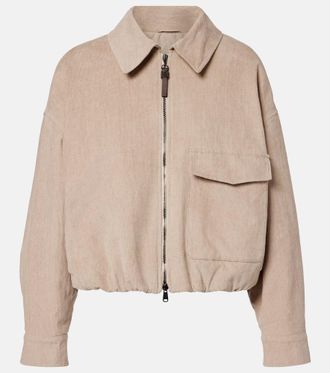 Brunello Cucinelli Veste en velours c&ocirc;tel&eacute;