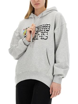 Moschino Logo Oversize Sweatshirt - Gray