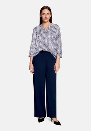 Betty Barclay Schlupfbluse BETTY BARCLAY Damen mit 3/4 Arm, Damen, Gr. 36, bunt (rot, blau), Obermaterial: 100% Viskose, figurumspielend normal, V-Ausschnitt, Bluse