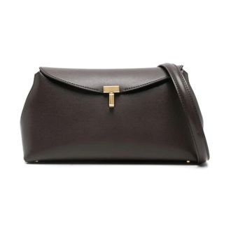 Toteme Femme, Sacs, Brun, Taille: ONE Size T-Lock Leather Clutch