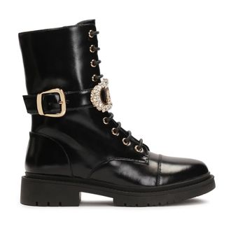Kazar Flache Stiefel mit abnehmbarem dekorativem Riemen.Dieses Produkt f&auml;llt klein aus. - - Shoes - Damen - Schwarzk - 37 EU