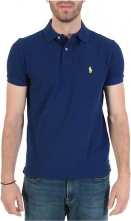 Ralph Lauren Homme, Tops, Bleu, Taille: S Polo Coupe Slim Personnalis&eacute;e