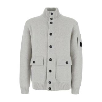 C.P. Company C.p. Company, Homme, Pulls, Gris, Taille: XL Gilet en Laine dAgneau Gris