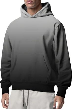 Generic Sweat &agrave; capuche l&eacute;ger uni pour homme 2026 sportif et d&eacute;contract&eacute; pour homme printemps et automne d&eacute;grad&eacute; de couleur tendance et tendance pour entra&icirc;ne
