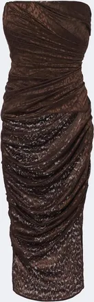 Alex Perry Robe midi bustier en dentelle