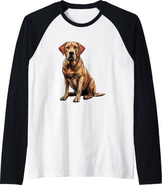 Whyitsme Design Roter Labrador Retriever Hund Illustration Raglan