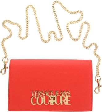 Versace Jeans Couture Femme, Sacs, Rouge, Taille: ONE Size Logo Lock Wallet On Chain