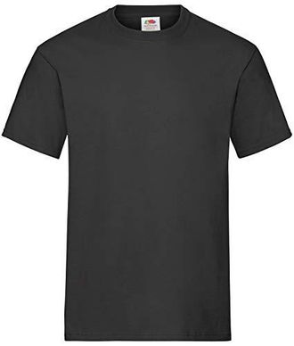 Fruit Of The Loom Heavy Cotton - T- Shirt (Lot de 3) - Homme - Noir - Taille: 3XL