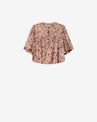 Isabel Marant Top Douna - Femme - &Eacute;cru-framboise - Taille34 - Marant &Eacute;toile