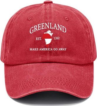 Generic Casquette Make America Go Away, casquette Greenland, casquette de baseball Make America Go Away, Rouge-NZ-1, 53