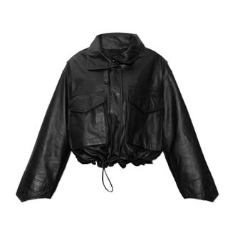 AllSaints Clay Lederjacke - - Jackets - Damen - Schwarzk - L