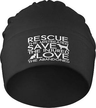 Generic Homme Femme Bonnets De Ski Chapeau Vintage pour Chat Et Chien De Sauvetage Bonnets Tricot&eacute; Classique Bonnet dhiver Doux Hiver Chapeaux pour Course Quo