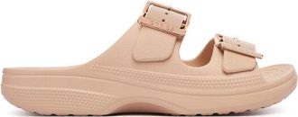 Crocs Pantoletten Saturday Metallic Buckle 213316 Rosa