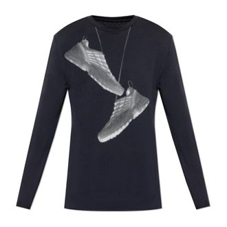 Maison Margiela Lang&auml;rmeliges Oberteil - - Tops - Herren - Schwarzk - M