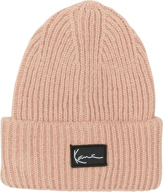 Karl Kani Unisex KA-233-033-2 KK Woven Signature Cozy Beanie Dusty Rose, one Size