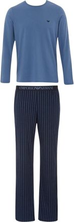Emporio Armani Ensemble de pyjama long - Homme - V&ecirc;tements de nuit et de d&eacute;tente - Bleu - Taille: L