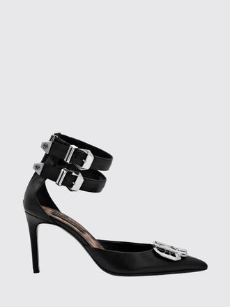 Philipp Plein Escarpins Gothic en cuir avec talon aiguille et logo Hexagon