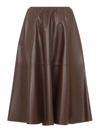 Alberta Ferretti Jupe Midi - Marron